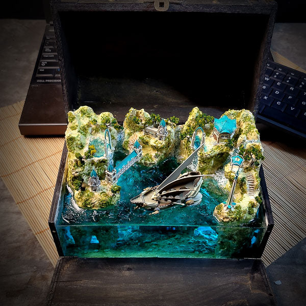 Elf Boat Valinor Light Box - The Lord Of The Rings Fanart – tinylighting